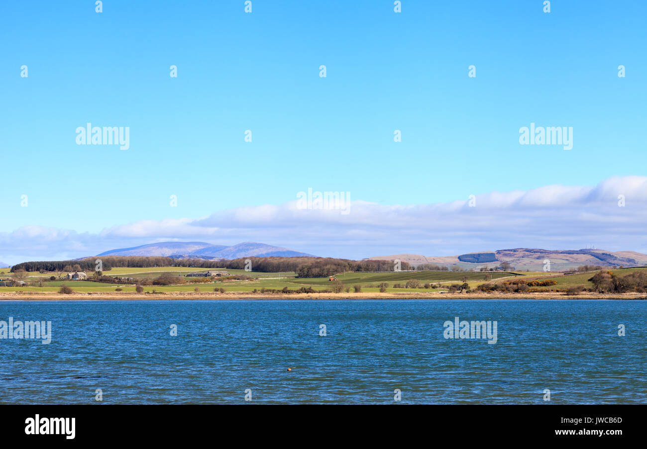 The view across Garlieston Bay. Garlieston is a small coastal village ...
