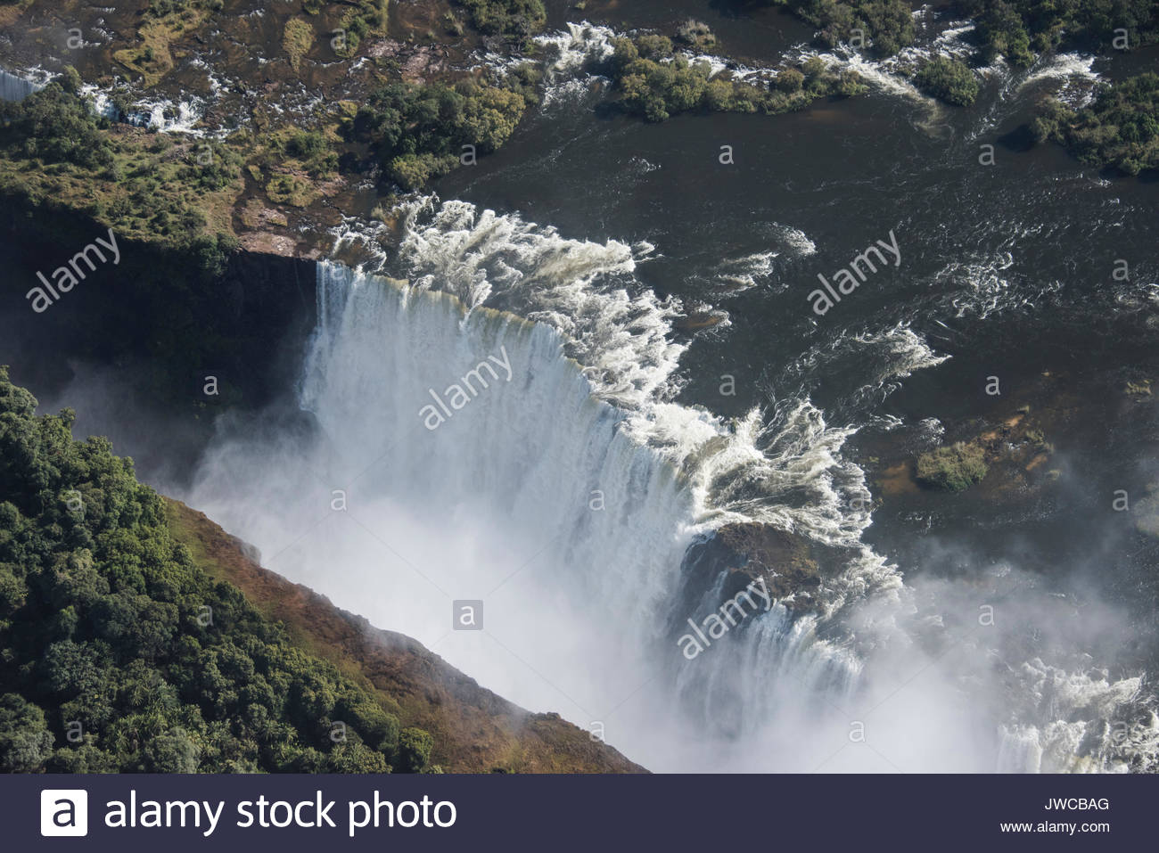 Victoria Falls Aerial View Stock Photos & Victoria Falls Aerial View ...