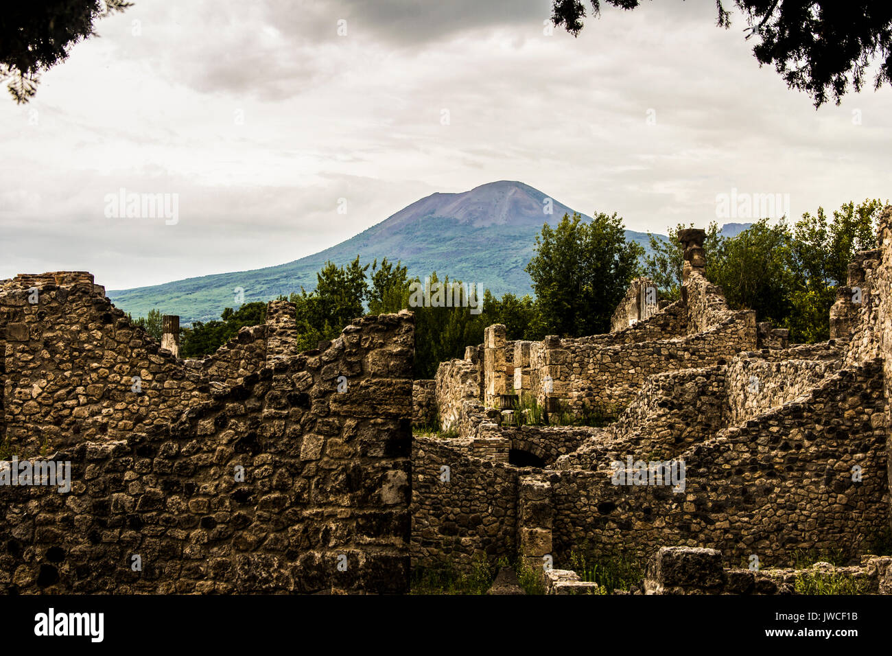 Pompeii city destroyed in 79BC by the eruption of Mount Vesuvius. The ...