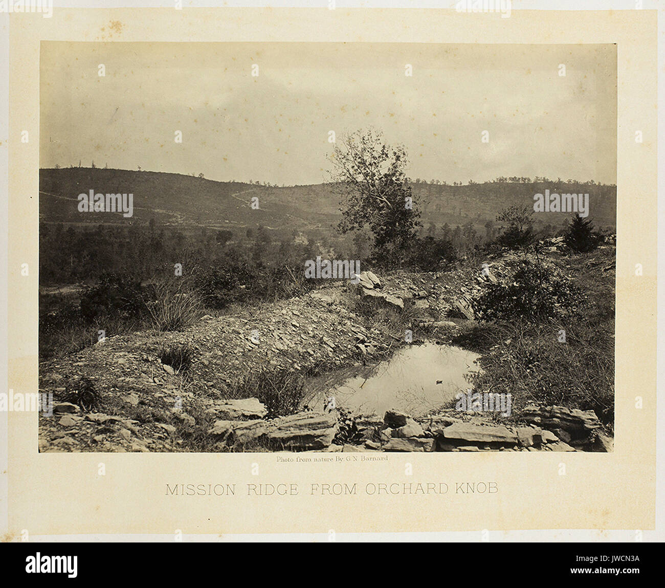Mission Ridge from Orchard Knob - Civil War Photographs Stock Photo - Alamy