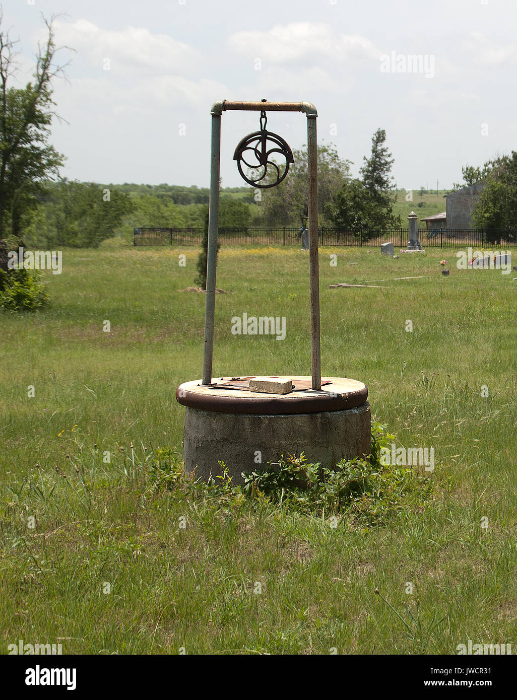 Water Well at Moline Lutheran Cemetery, Elroy, Texas Stock Photo - Alamy