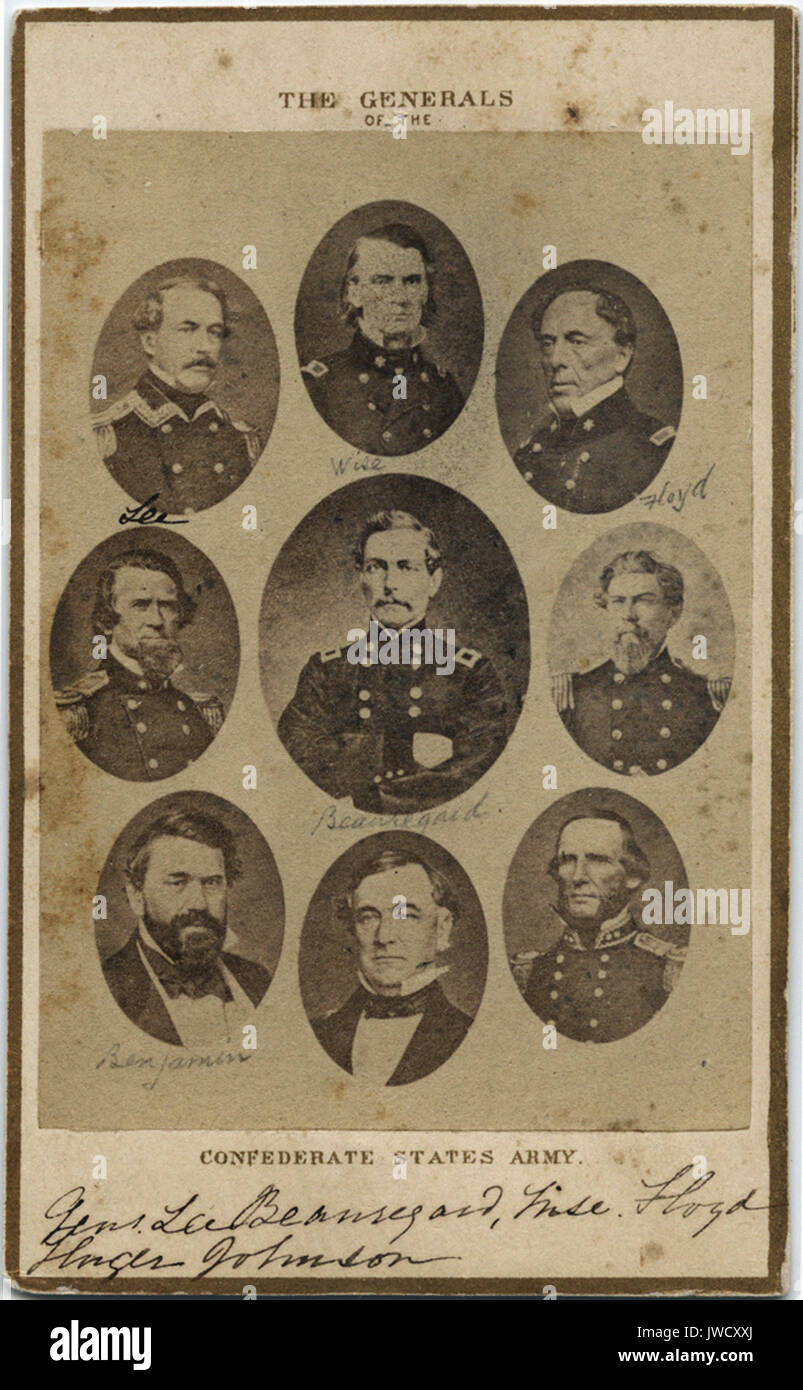 The Generals of the Confederate Army - Civil War Photographs Stock ...