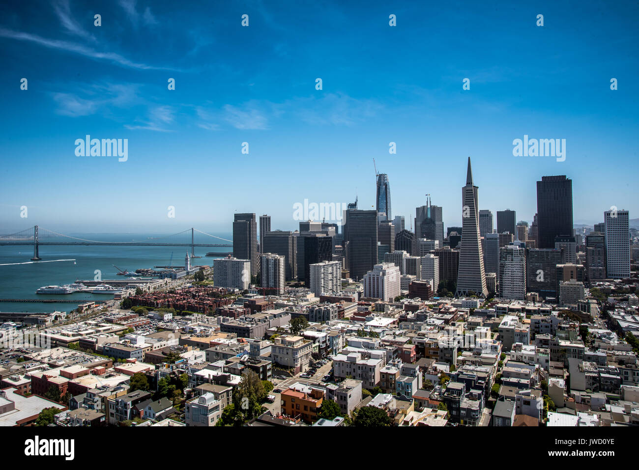 Aerial Landscape View of Bay Stock Photo - Alamy