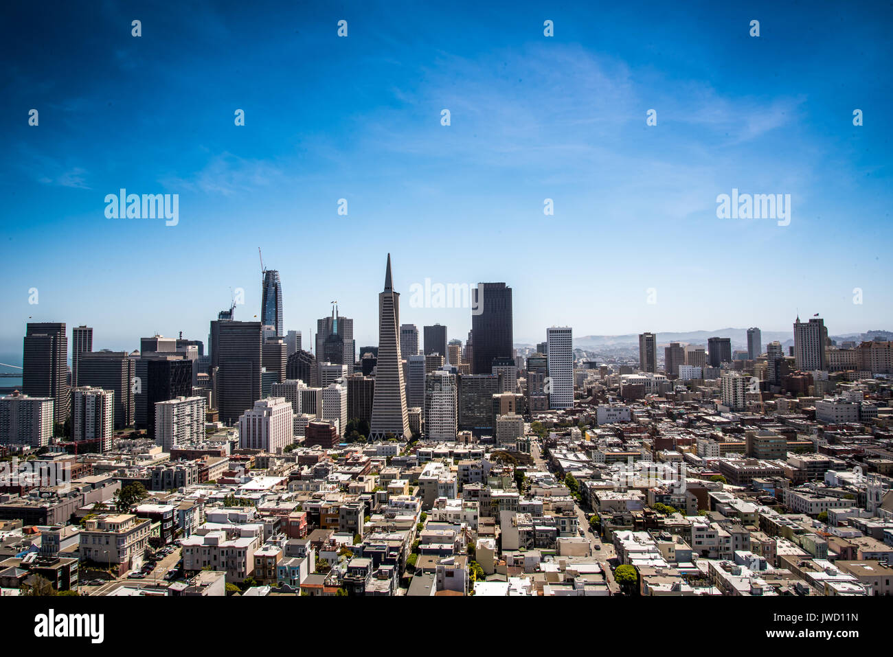 Aerial Landscape View of Bay Stock Photo - Alamy