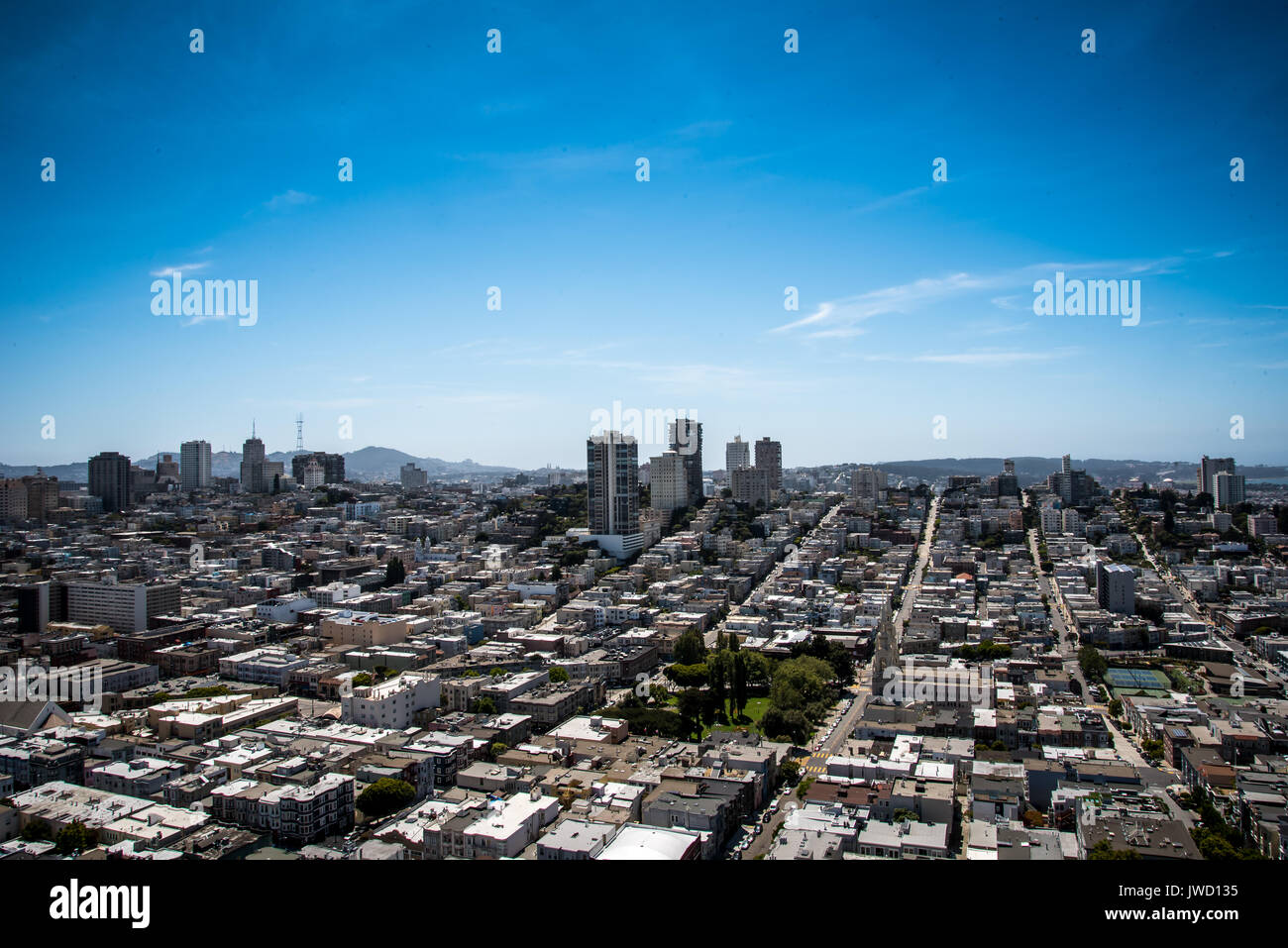 Aerial Landscape View of Bay Stock Photo - Alamy