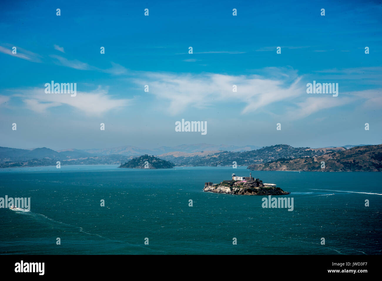 Aerial Landscape View of Bay Stock Photo - Alamy