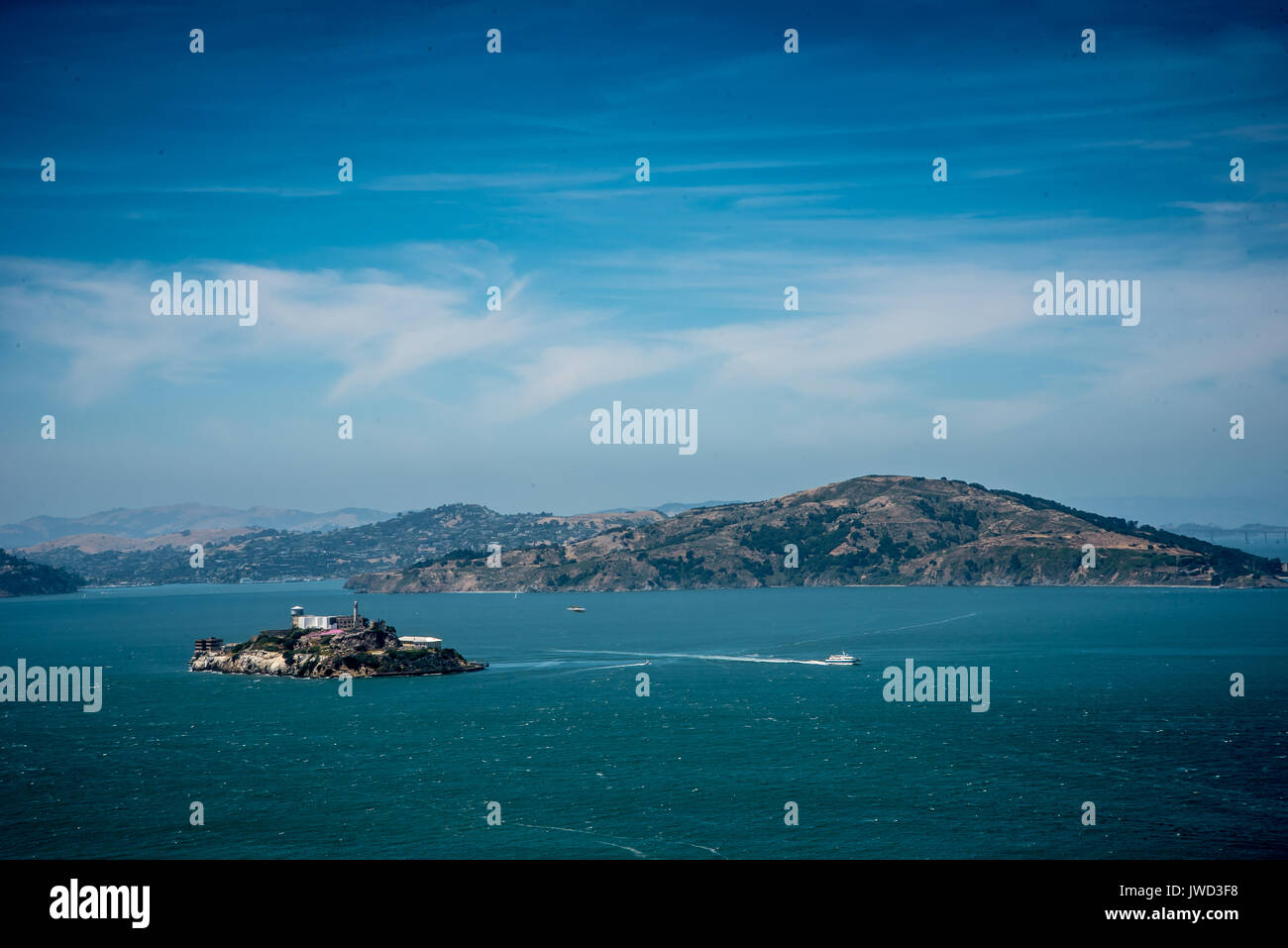 Aerial Landscape View of Bay Stock Photo - Alamy