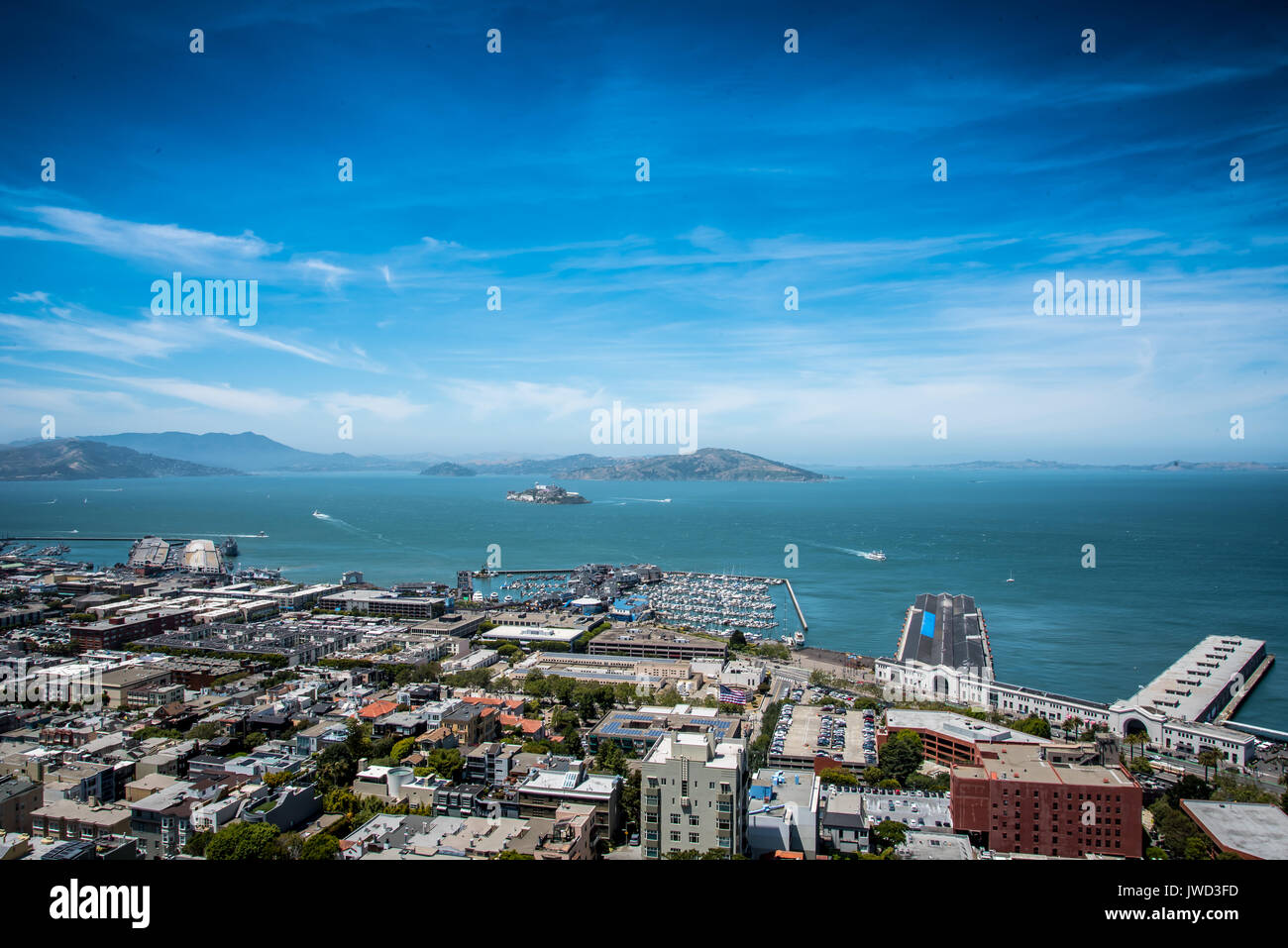 Aerial Landscape View of Bay Stock Photo - Alamy