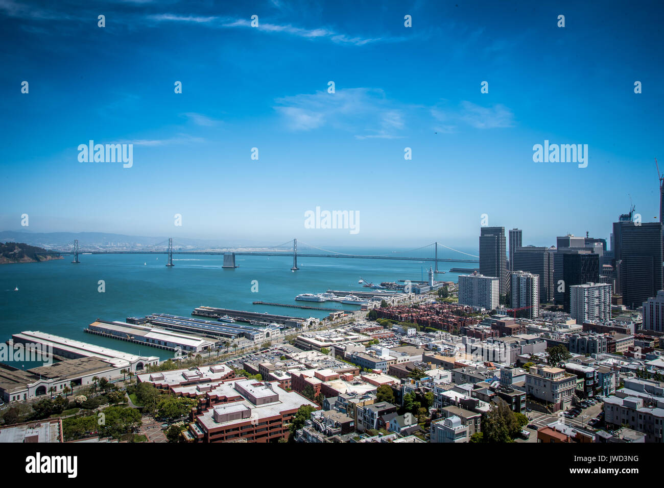 Aerial Landscape View of Bay Stock Photo - Alamy
