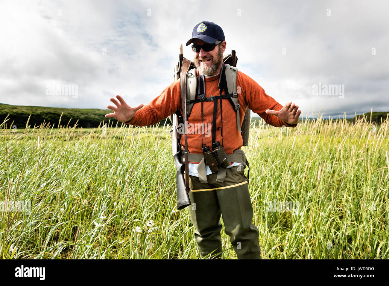 Sanctuary Manager Tom Griffin briefs visitors before heading out for a ...