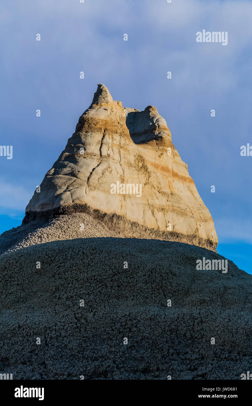 Rock pinnacle composed of hardened ash from a volcanic eruption long ...