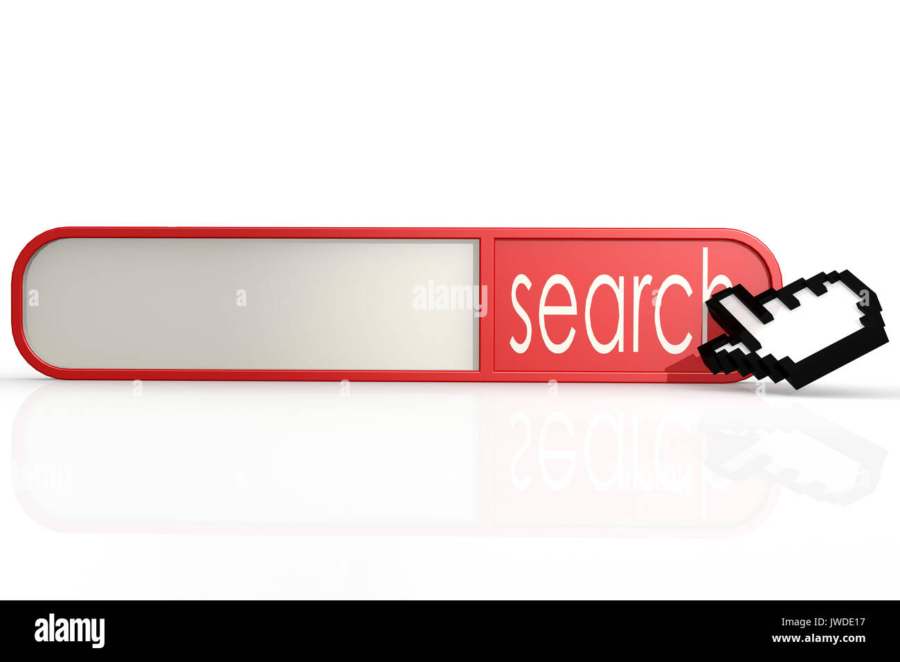 Mouse cursor on the search banner image with hi-res rendered artwork ...