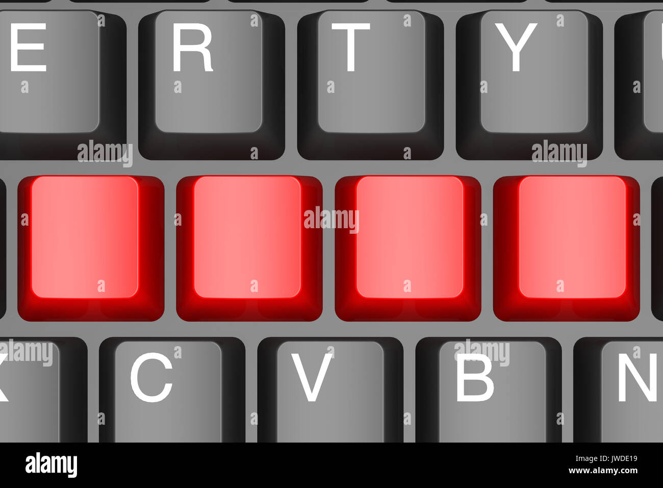 Red blank keyboard image with hi-res rendered artwork that could be ...