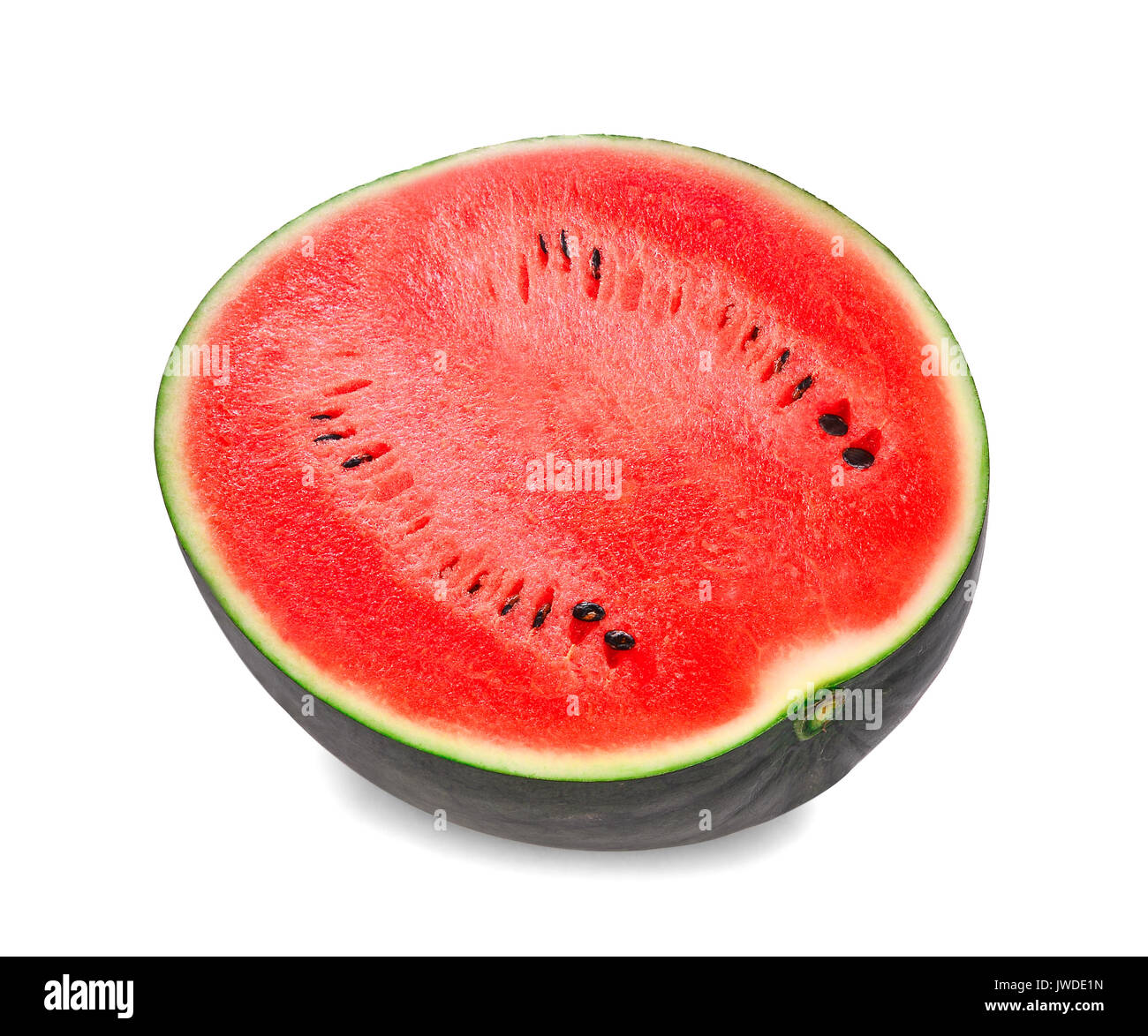 half of fresh watermelon isolated on white background Stock Photo - Alamy