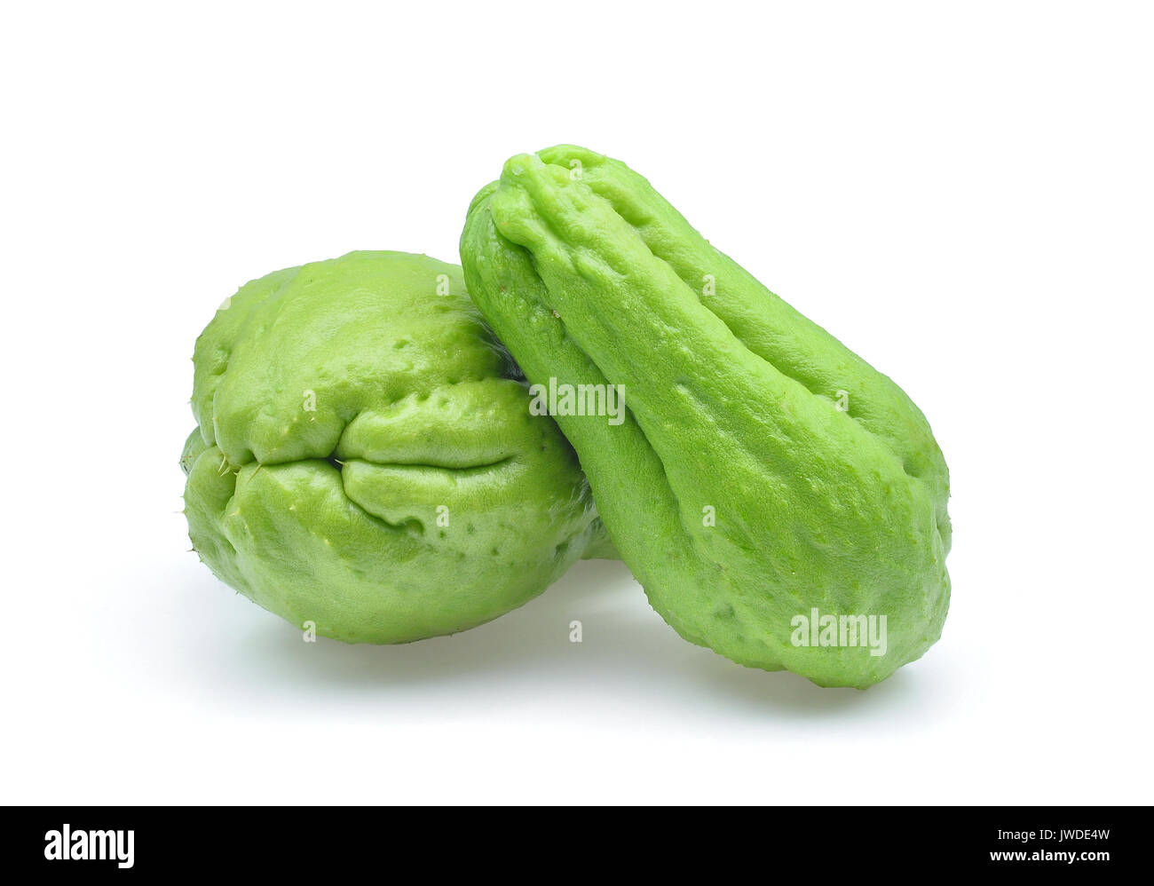 fresh chayote isolated on white background Stock Photo - Alamy