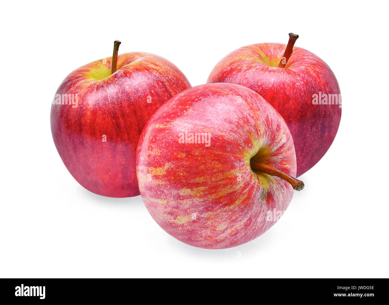 fresh gala apples isolated on white background Stock Photo - Alamy