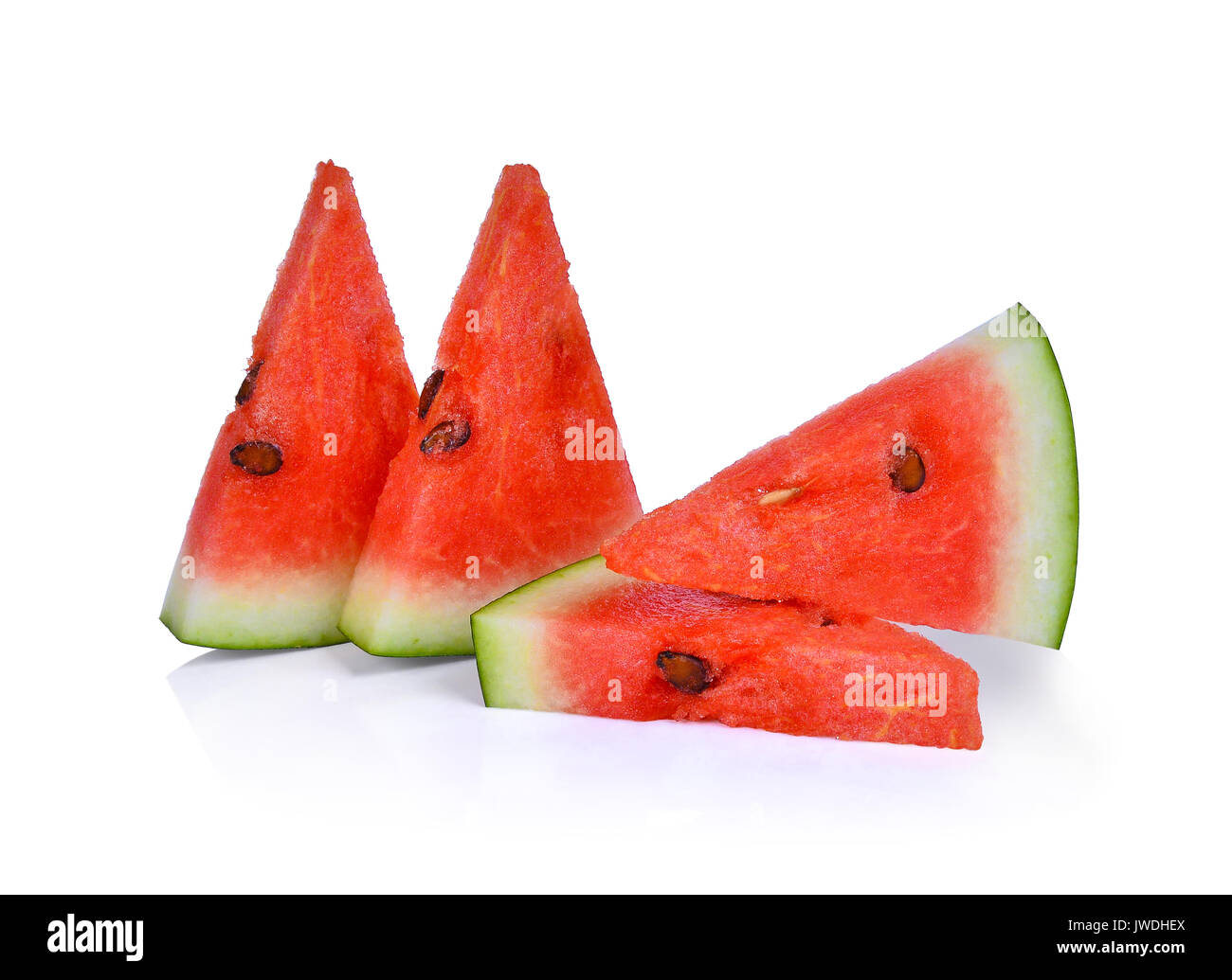 sliced fresh watermelon isolated on white background Stock Photo - Alamy