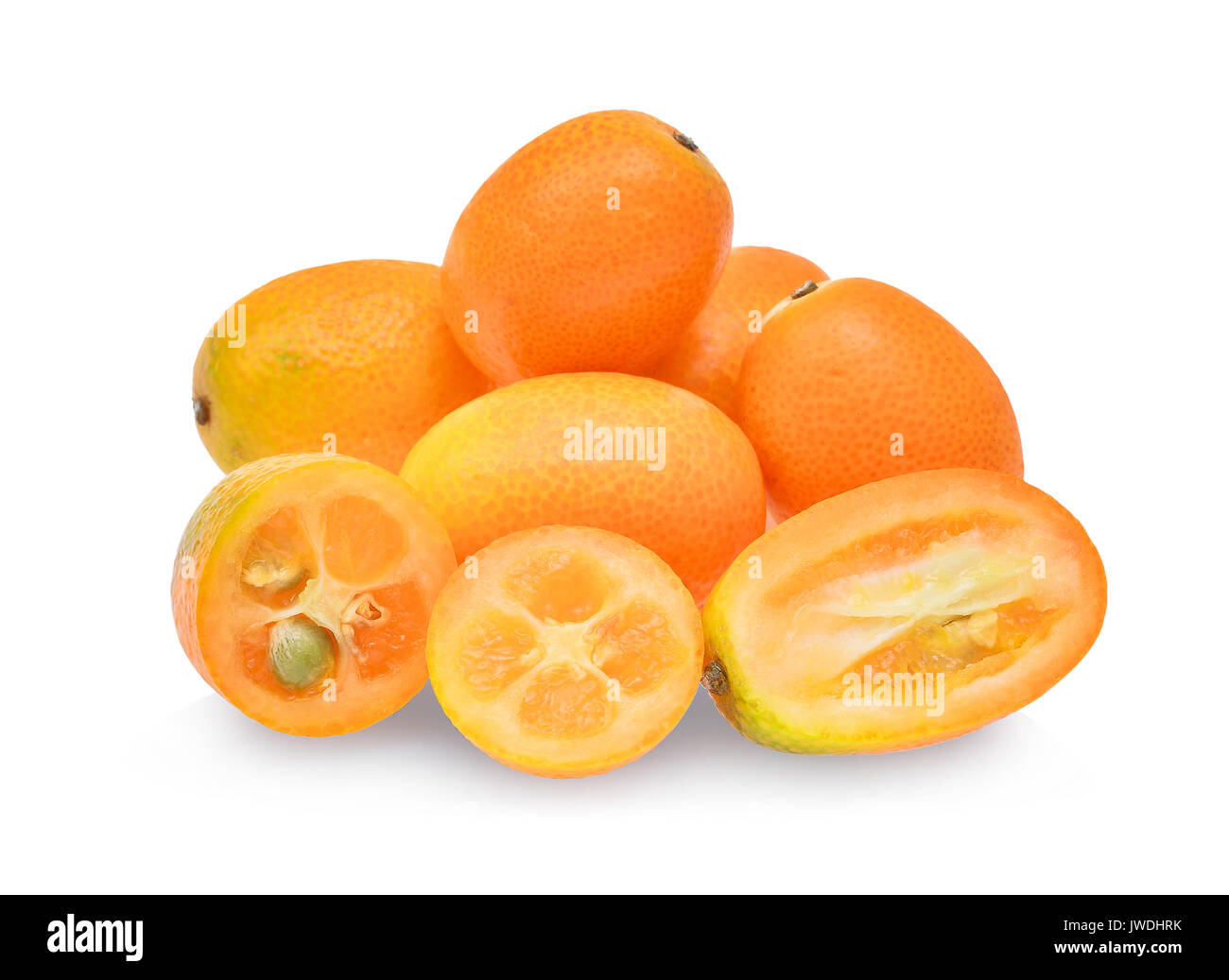 kumquat,cumquat fruit isolated on white background Stock Photo - Alamy