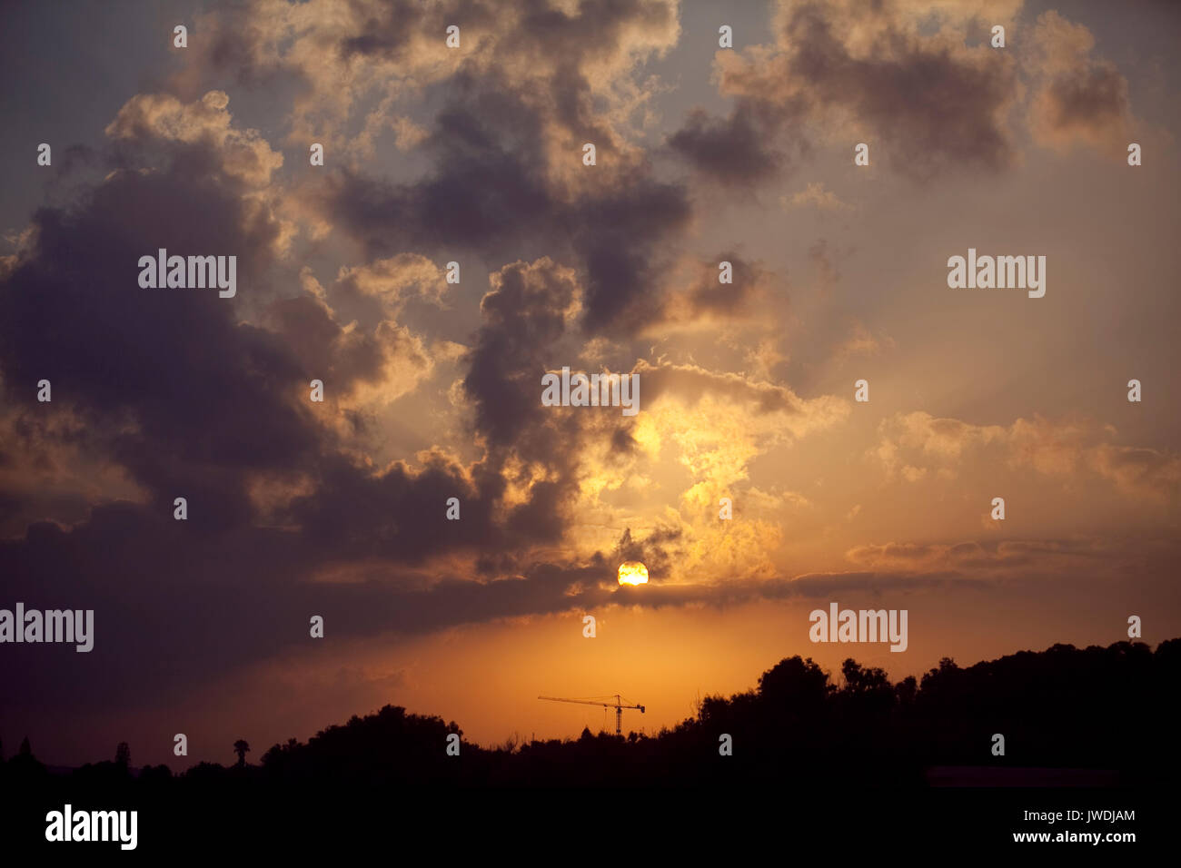 Amazing sunset in Israel Views of the Holy Land Stock Photo - Alamy