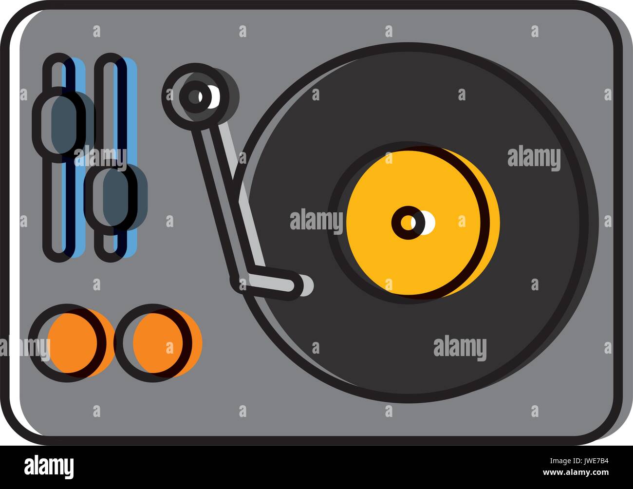 dj turntable icon Stock Vector Image & Art - Alamy