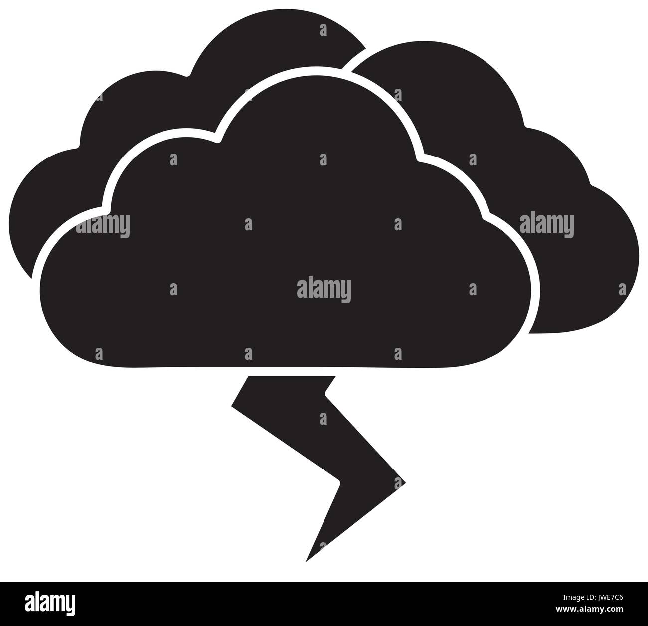 cloud and thunder icon Stock Vector Image & Art - Alamy