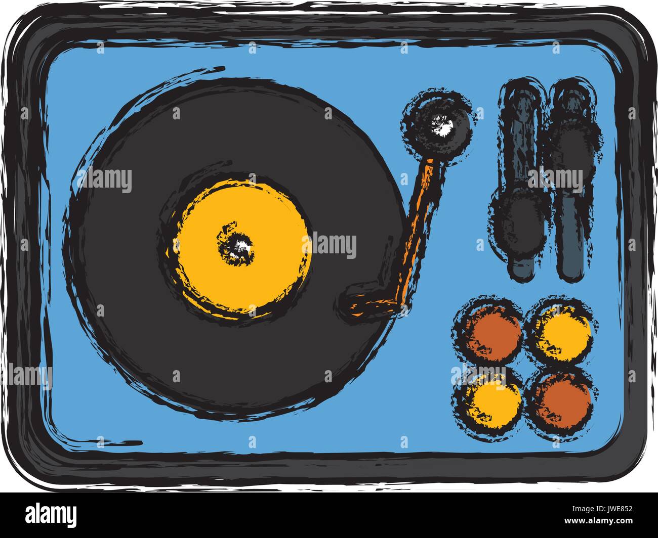 dj turntable icon Stock Vector Image & Art - Alamy