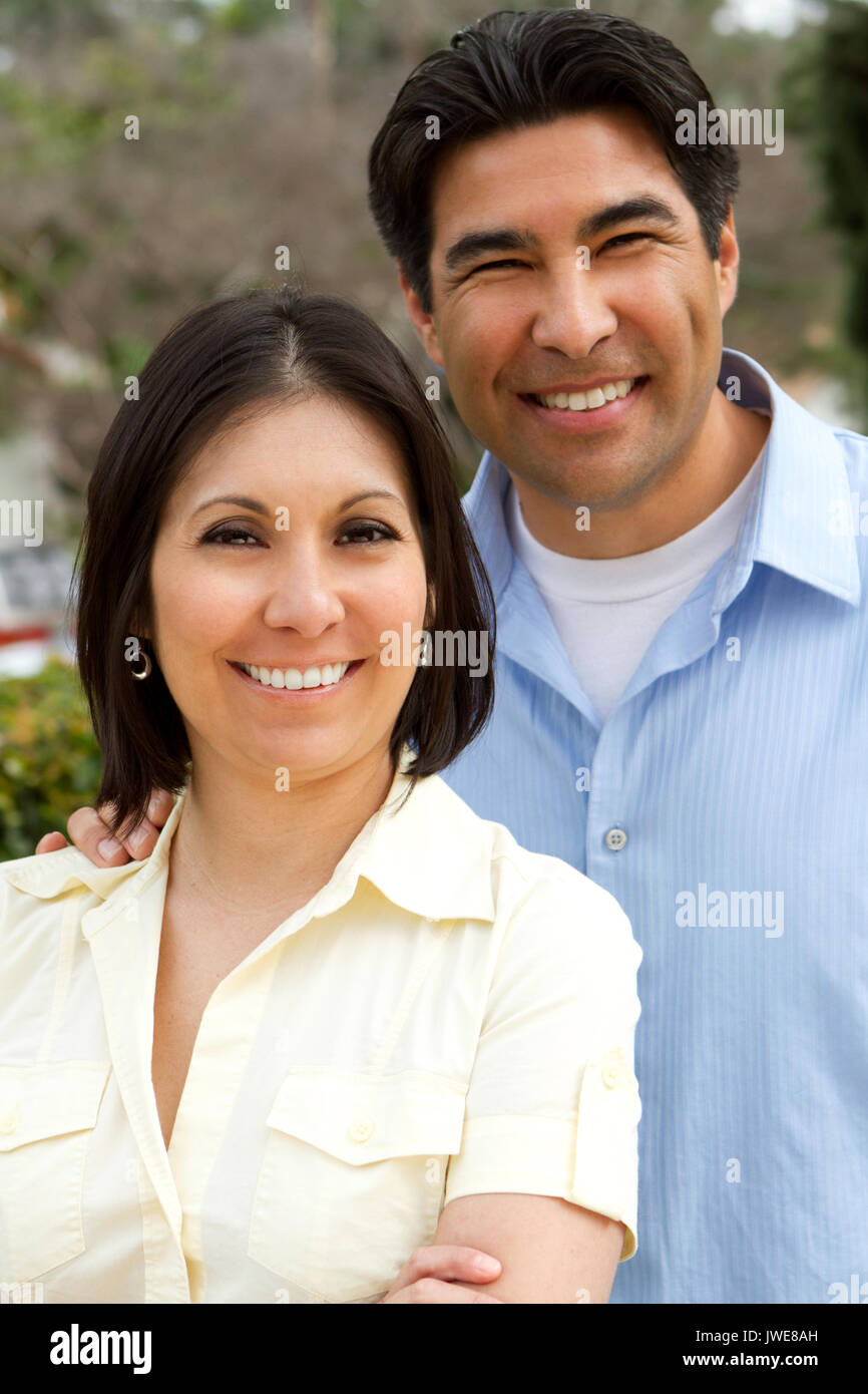 Happy Hispanic couple Stock Photo - Alamy
