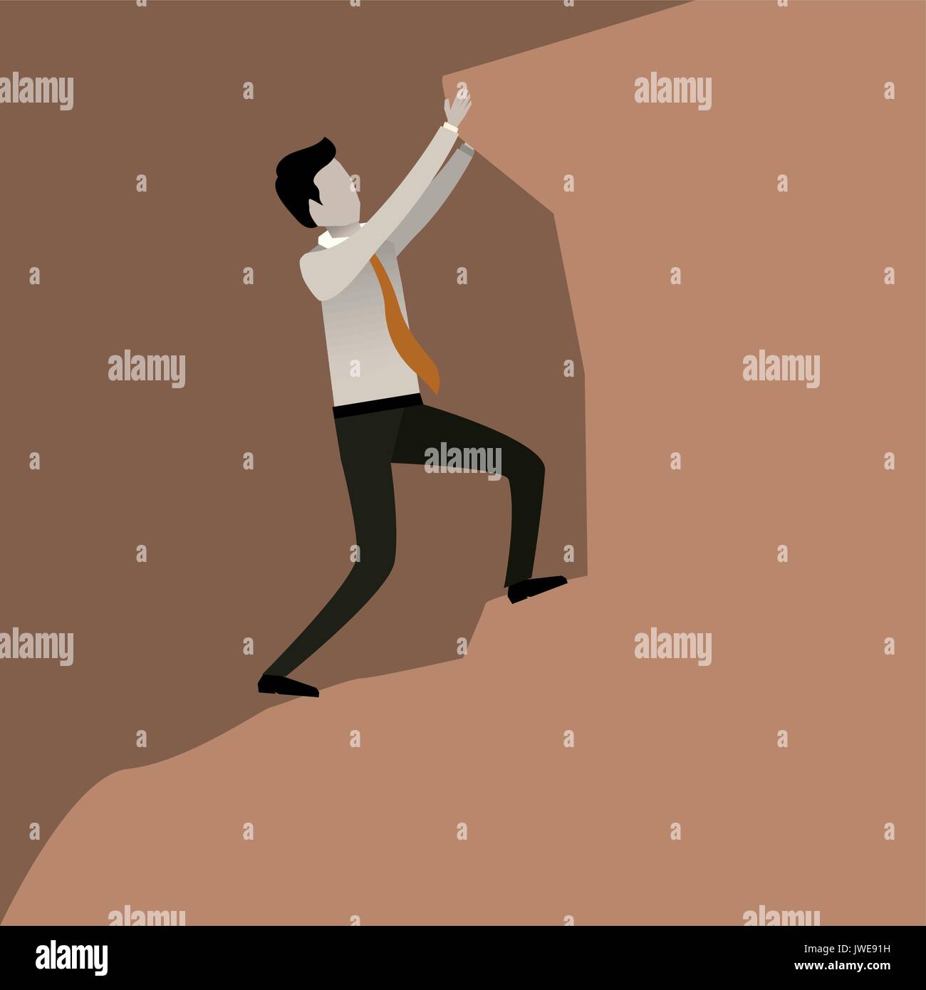 Trying to climb Stock Vector Images - Alamy