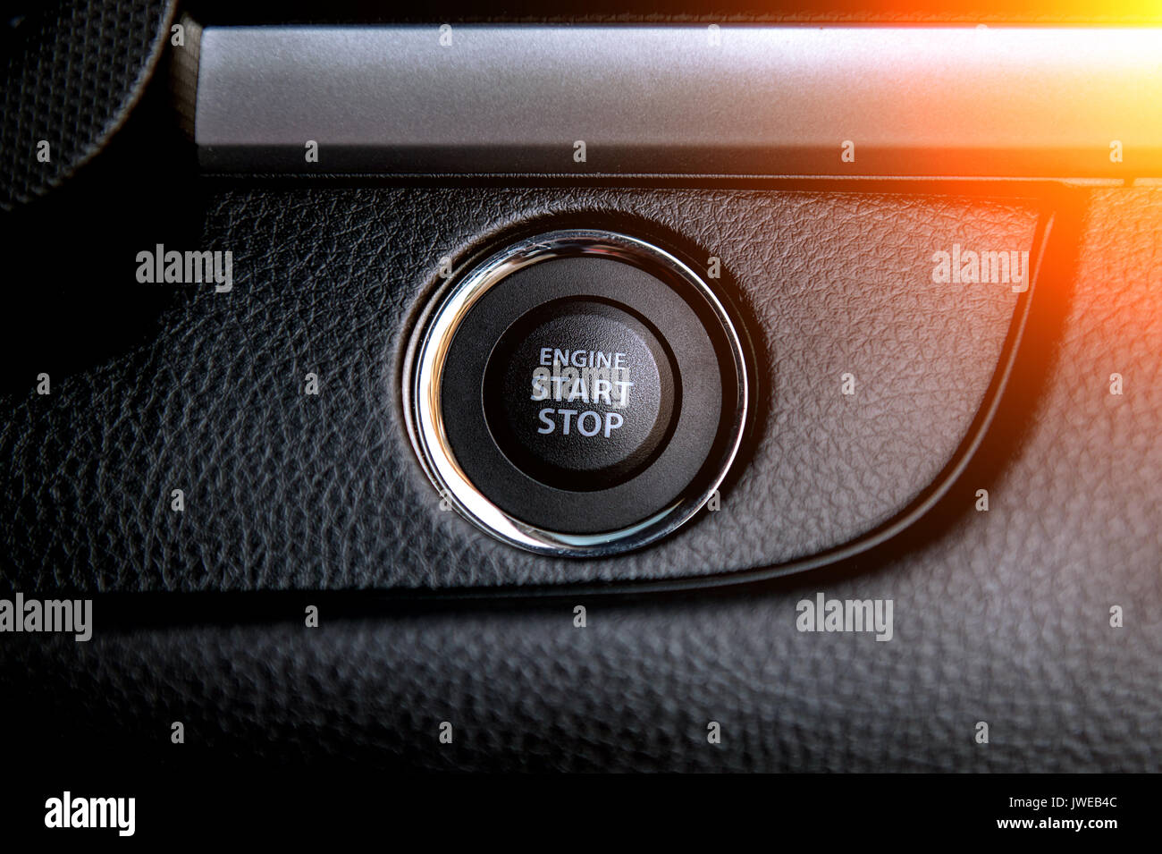 Engine start button Stock Photo - Alamy