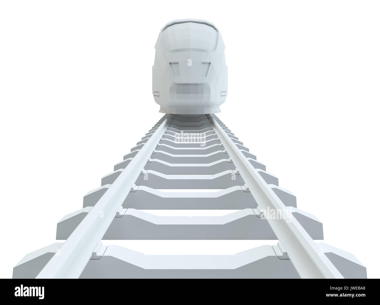 White high-speed train Stock Photo - Alamy