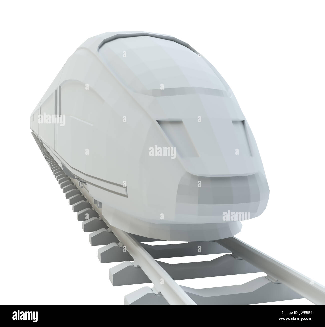 White high-speed train Stock Photo - Alamy