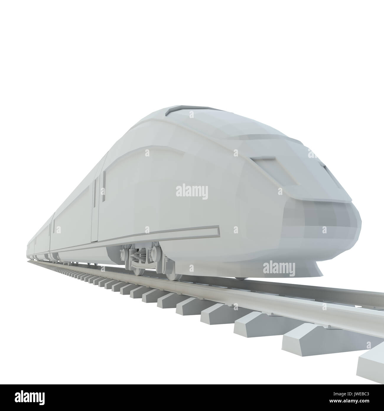 White high-speed train Stock Photo - Alamy