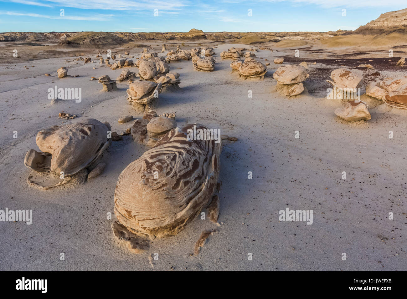 Limestone formations known as "Cracked Eggs" or "The Nursery" in the ...