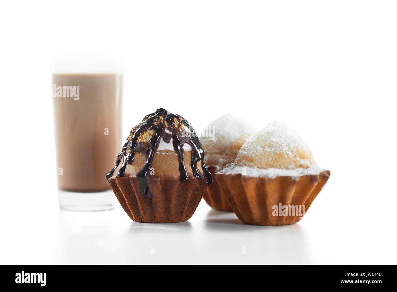 Delicious sweet pastry isolated on white Stock Photo - Alamy