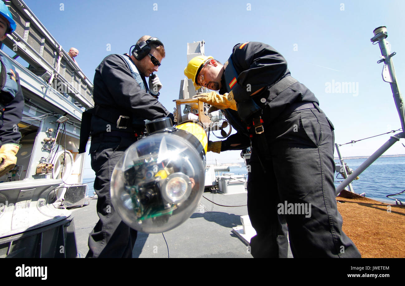 military marine operations in Palma bay Stock Photo - Alamy