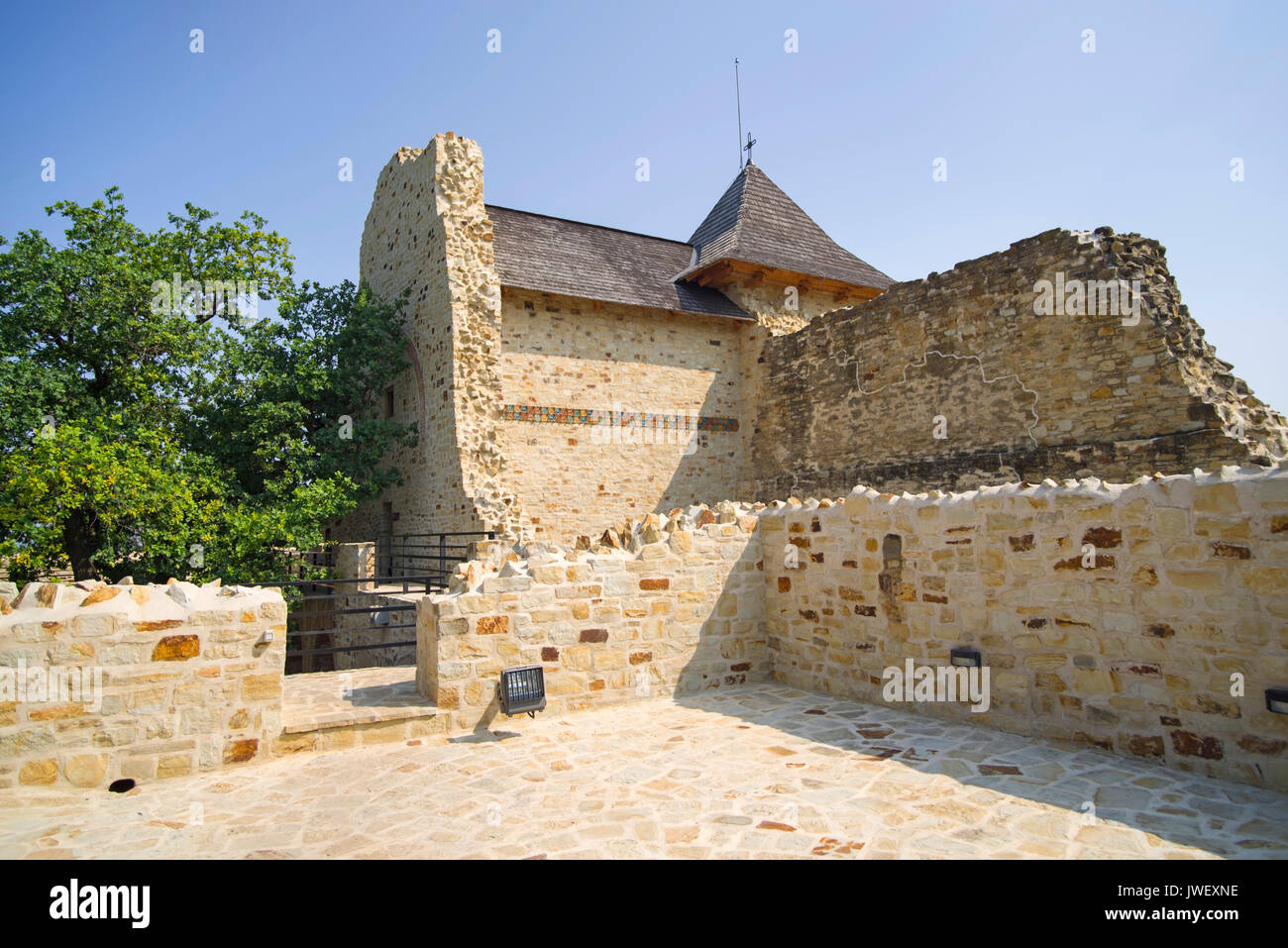 Medieval fortress ruins at Suceava fortress, royal residence of ...