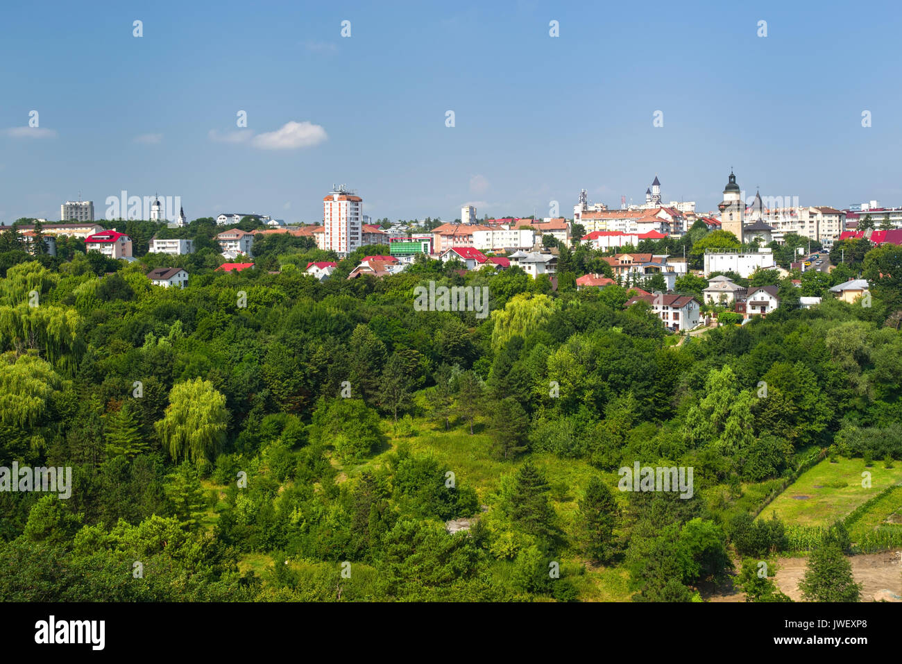 Suceava city skyline in summer Stock Photo - Alamy