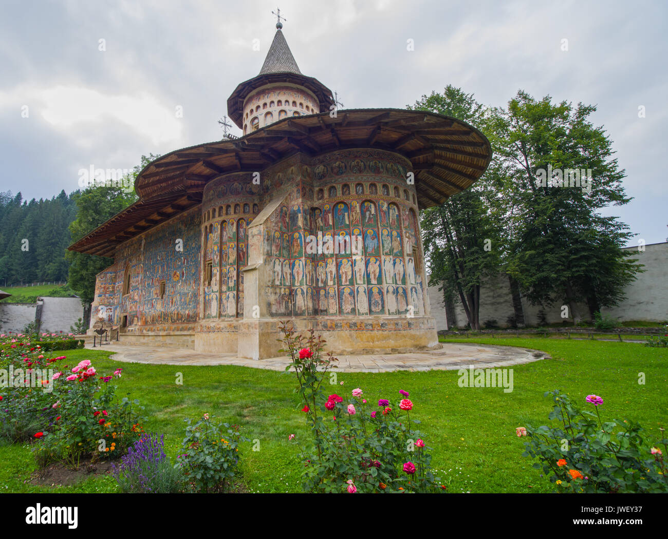 Voronet Monastery is a medieval painted church in Moldavia, known as ...