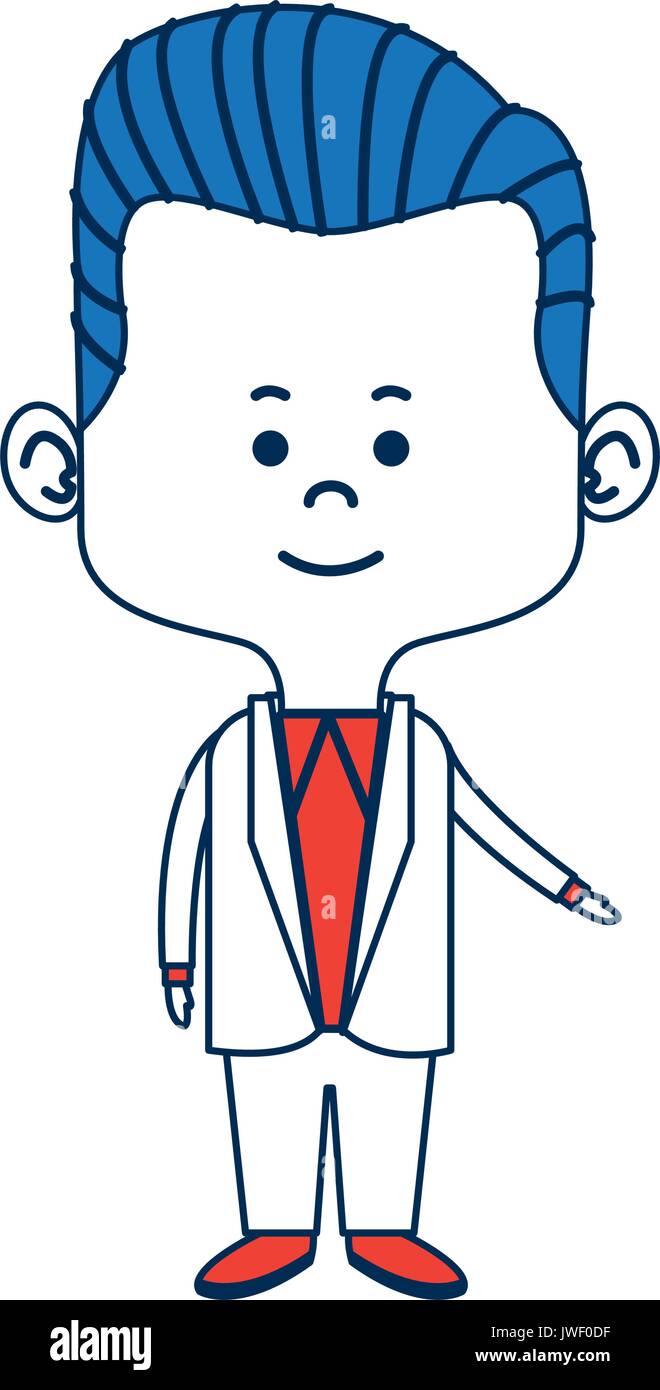cute man cartoon standing formal clothes character Stock Vector Image ...