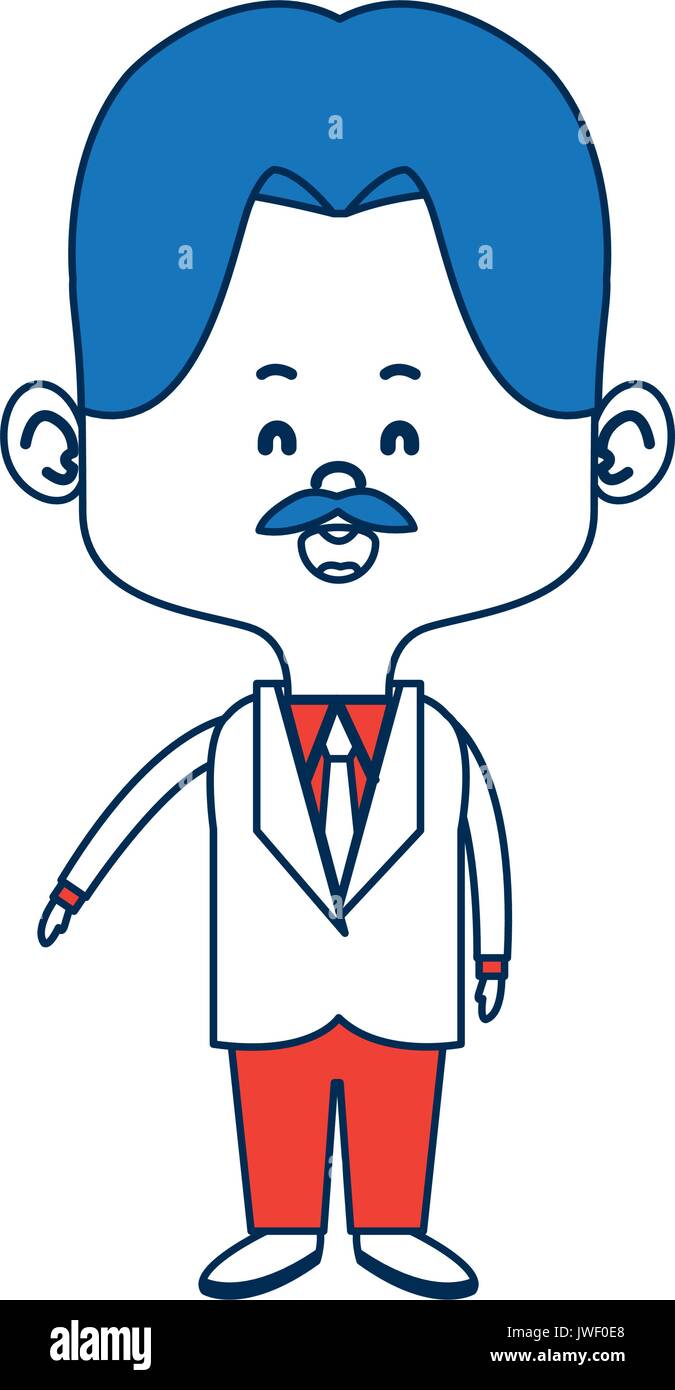 cute man cartoon standing formal clothes character Stock Vector Image ...
