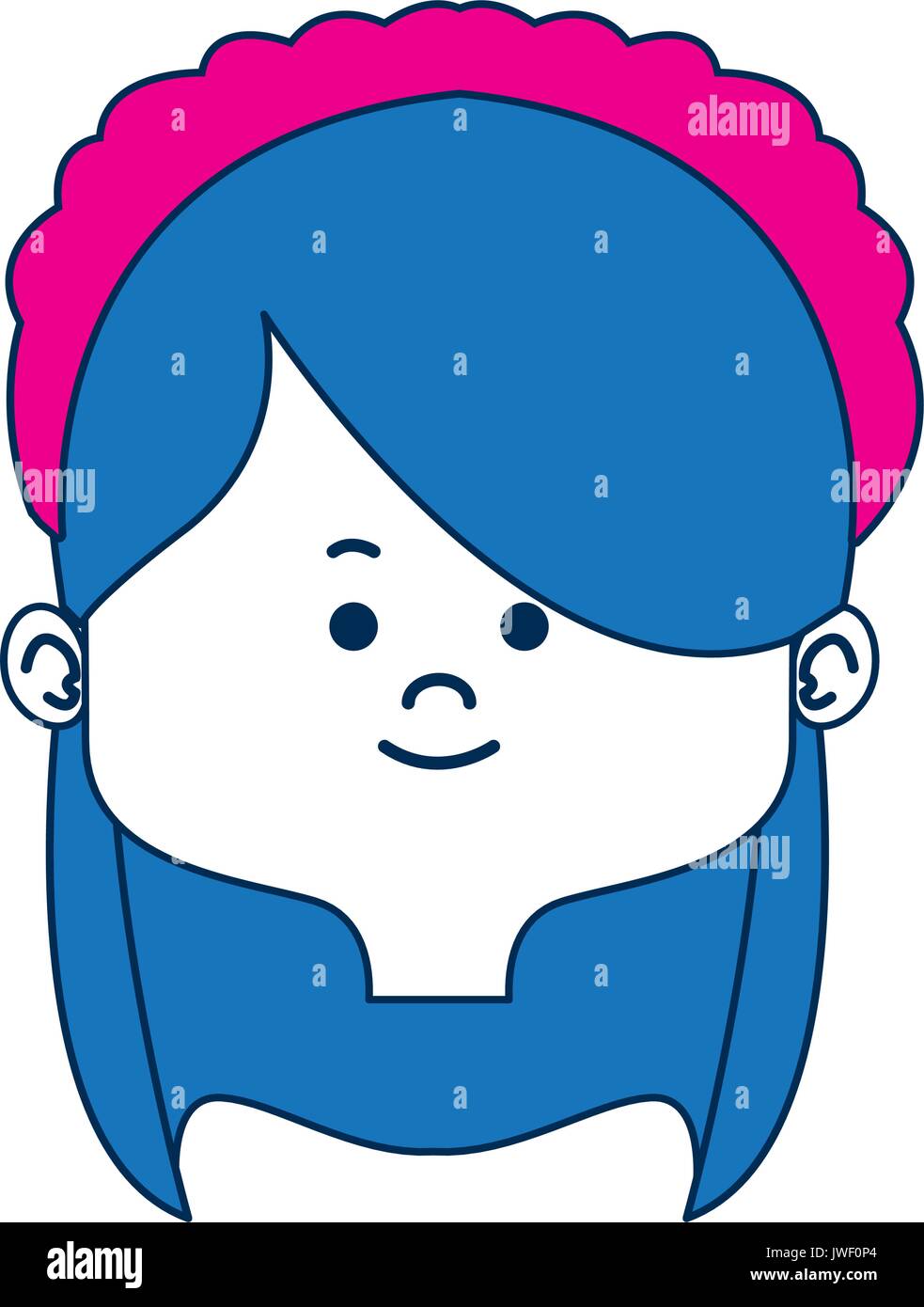 pretty girl face female character head Stock Vector Image & Art - Alamy