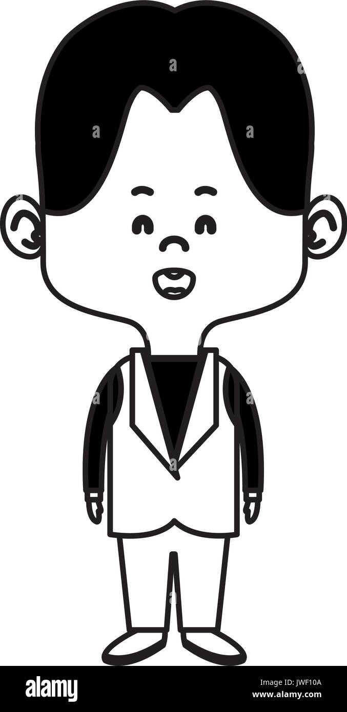 cute man cartoon standing formal clothes character Stock Vector Image ...