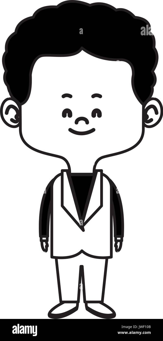 cute man cartoon standing formal clothes character Stock Vector Image ...