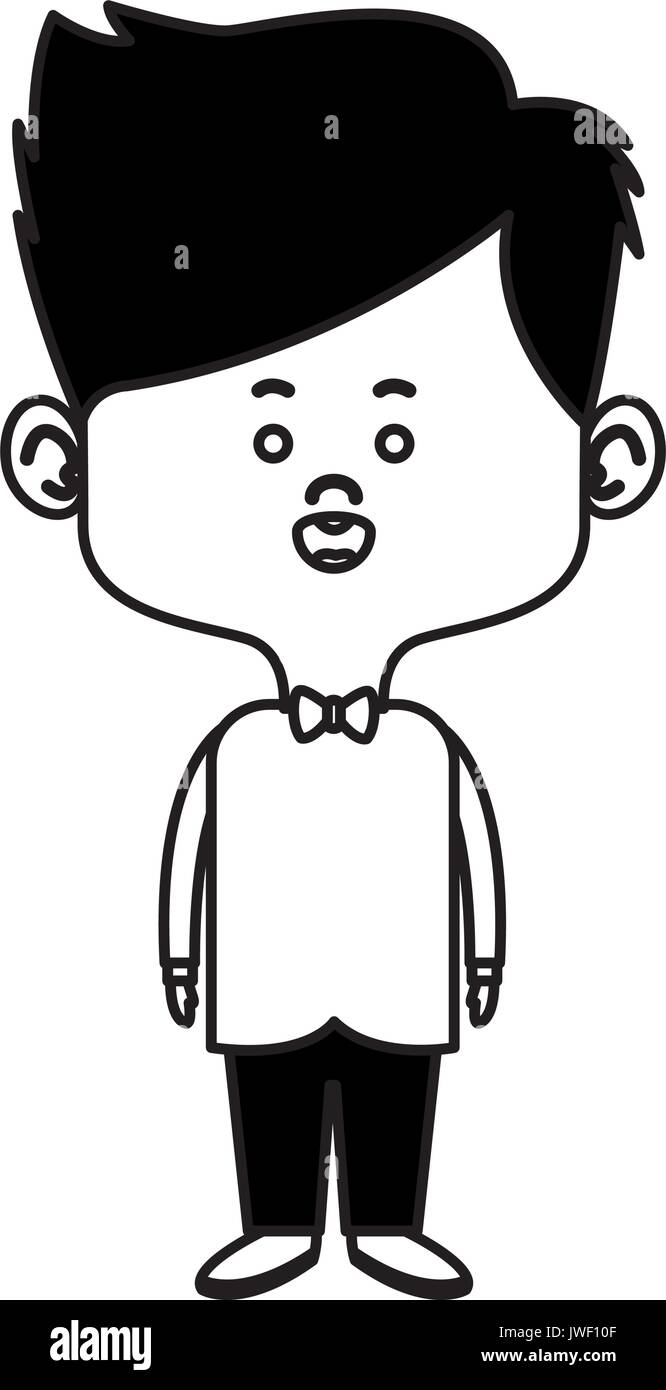 cute man cartoon standing formal clothes character Stock Vector Image ...