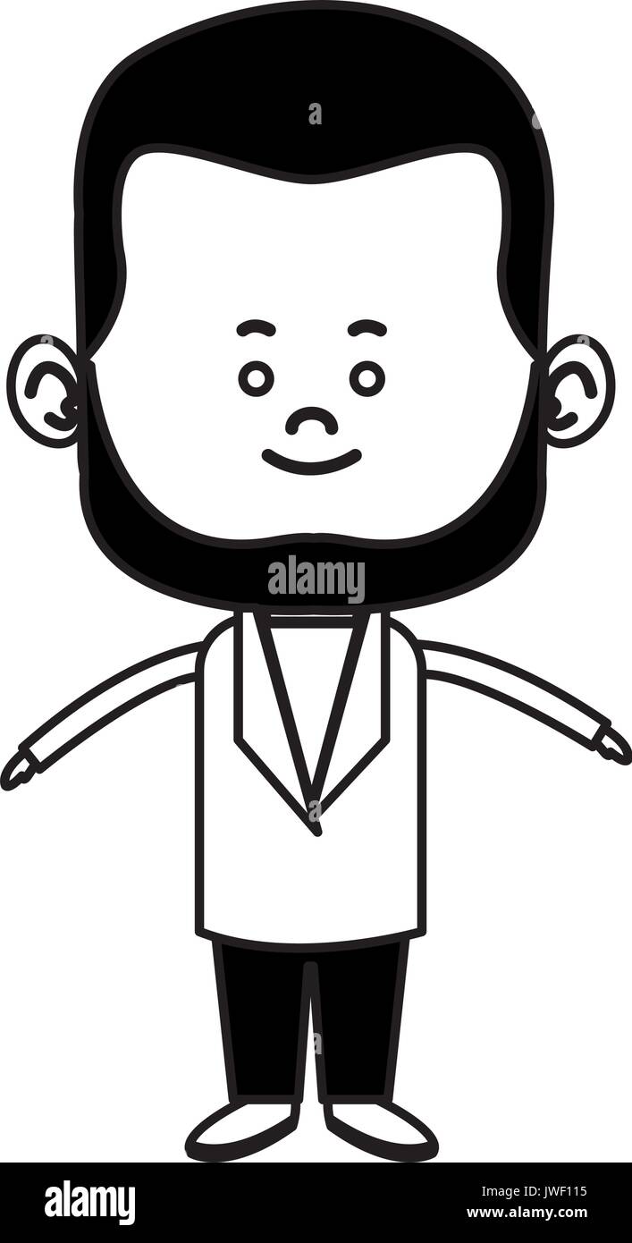 cute man cartoon standing formal clothes character Stock Vector Image ...