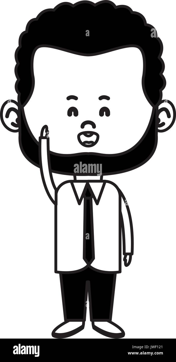 cute man cartoon standing formal clothes character Stock Vector Image ...
