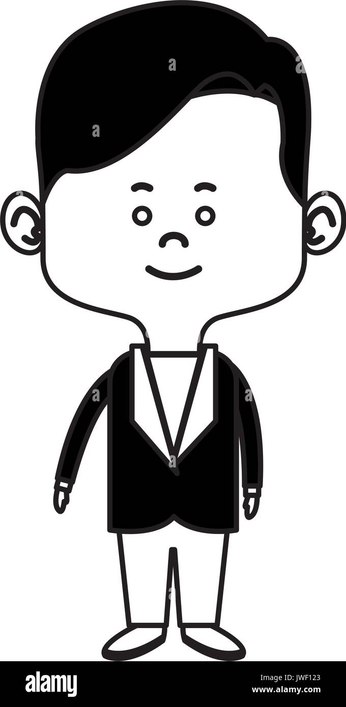 cute man cartoon standing formal clothes character Stock Vector Image ...