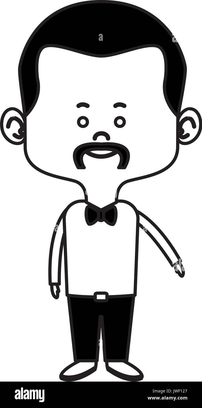 cute man cartoon standing formal clothes character Stock Vector Image ...