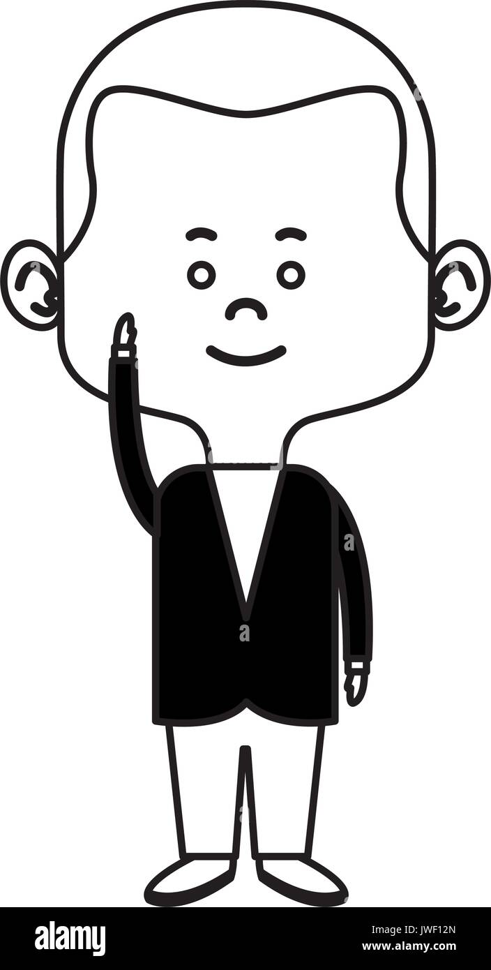 cute man cartoon standing formal clothes character Stock Vector Image ...