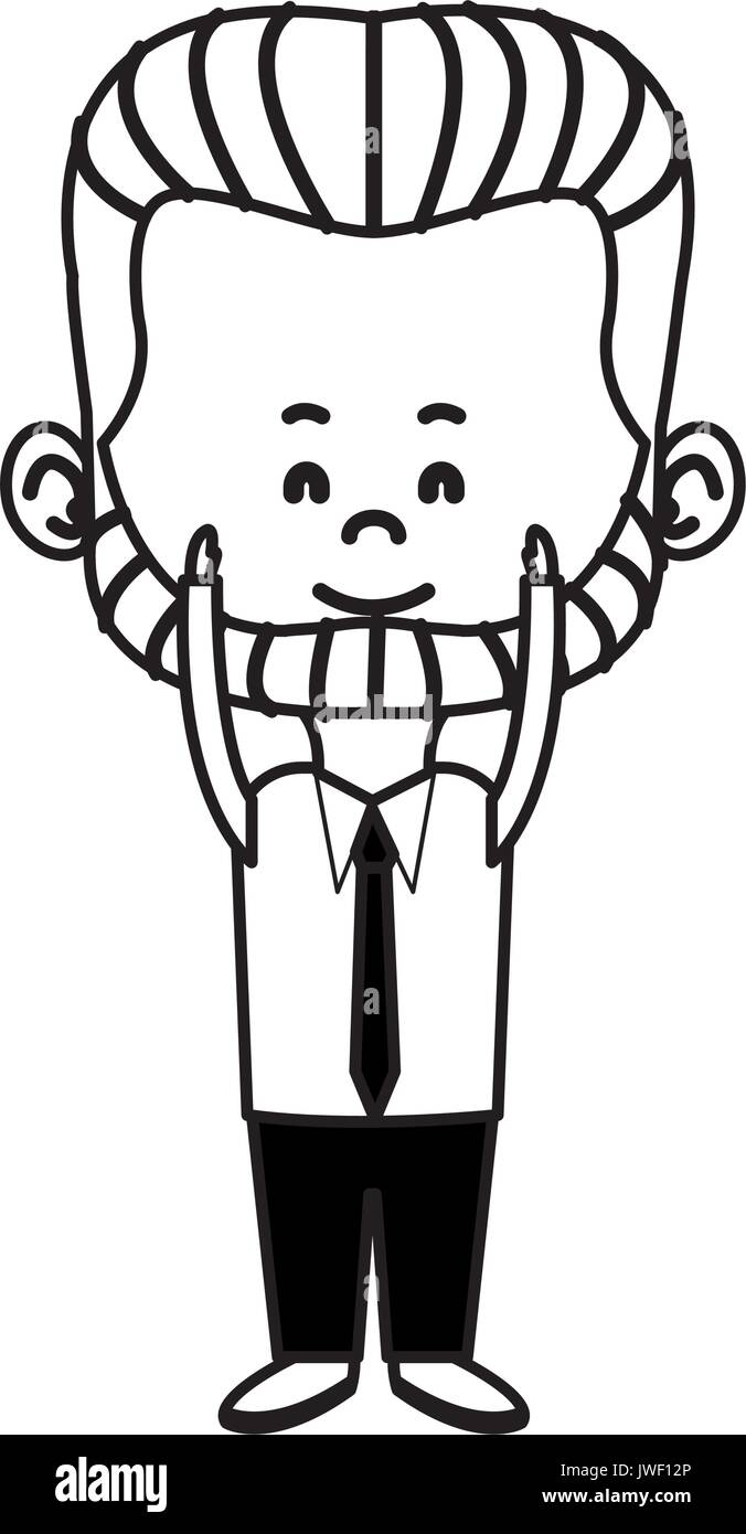 cute man cartoon standing formal clothes character Stock Vector Image ...